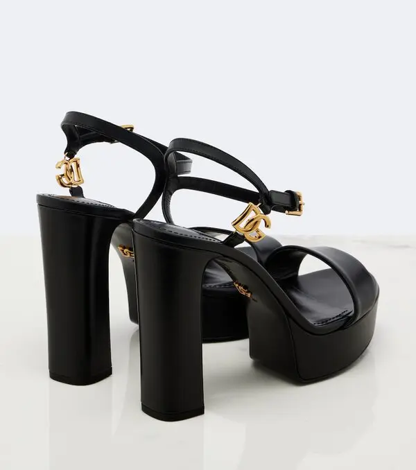 Dolce & Gabbana Dg Leather Platform Sandals