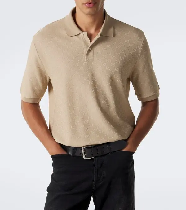 Gucci Gg Jacquard Polo Shirt