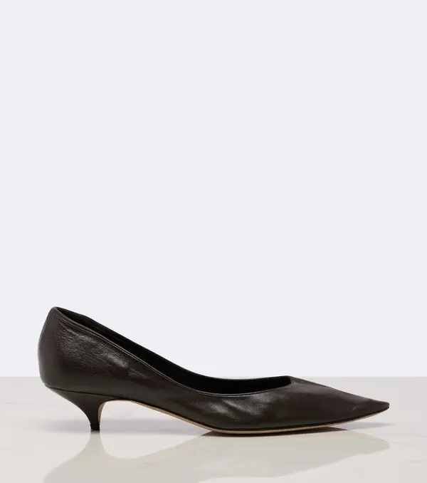 THE ROW Liisa Three Leather Pumps