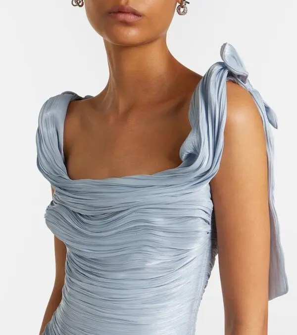 MARMAR HALIM Pleated Taffeta Gown