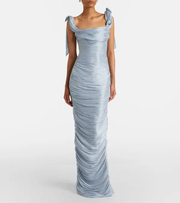 MARMAR HALIM Pleated Taffeta Gown