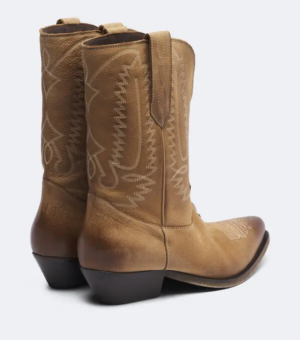 GOLDEN GOOSE Wish Star Leather Cowboy Boots