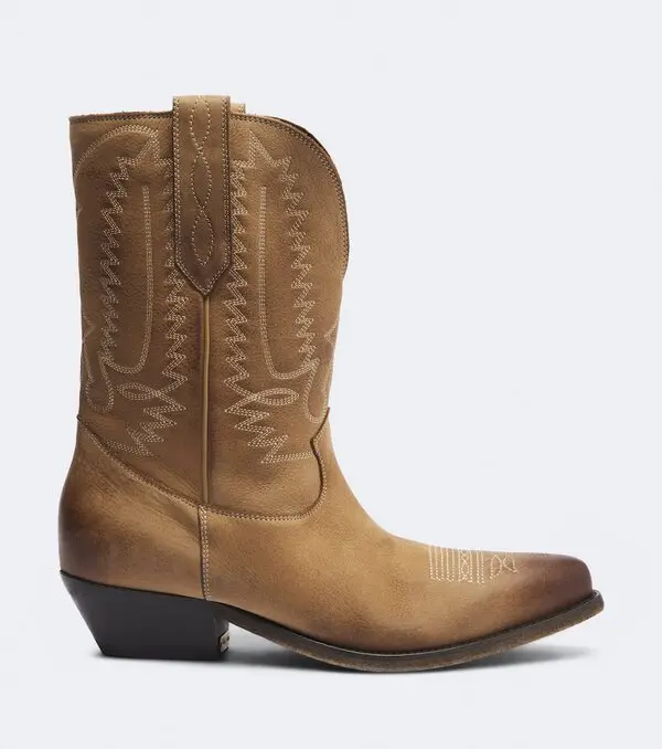 GOLDEN GOOSE Wish Star Leather Cowboy Boots