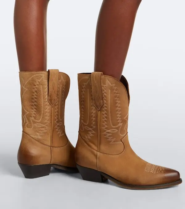 GOLDEN GOOSE Wish Star Leather Cowboy Boots