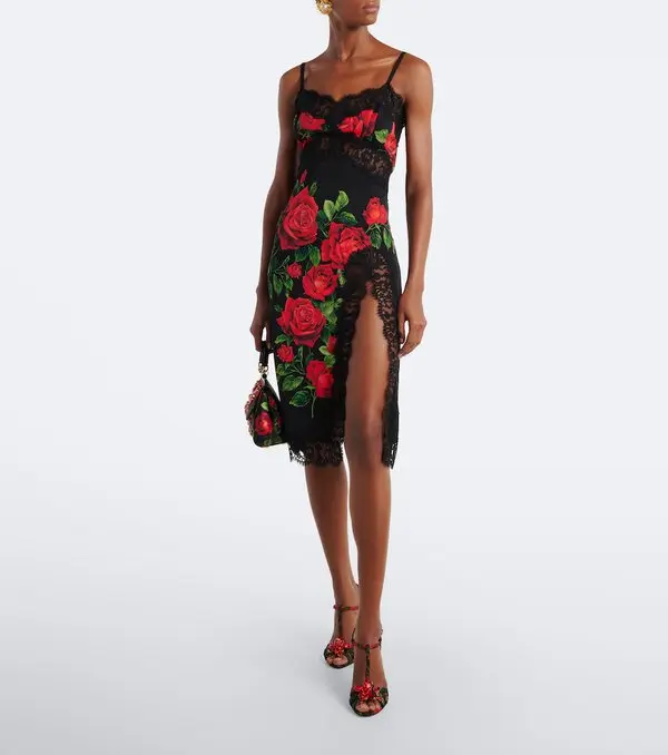 Dolce & Gabbana Embellished Floral Brocade Sandals