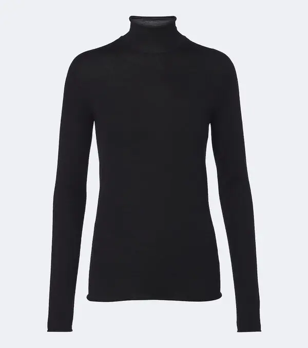 THE ROW Phaed Ribbed-knit Cashmere Sweater - Black