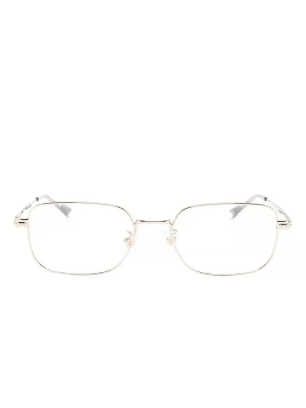 Montblanc Polished Square-frame Glasses - Gold