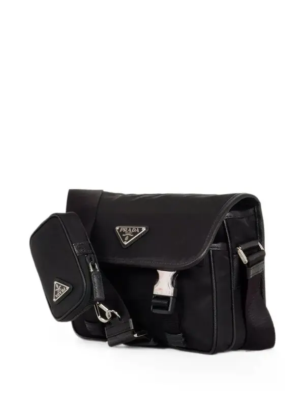 Prada Re-nylon And Saffiano Leather Shoulder Bag