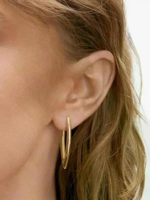 JENNIFER FISHER Marquise Small Hoop Earrings