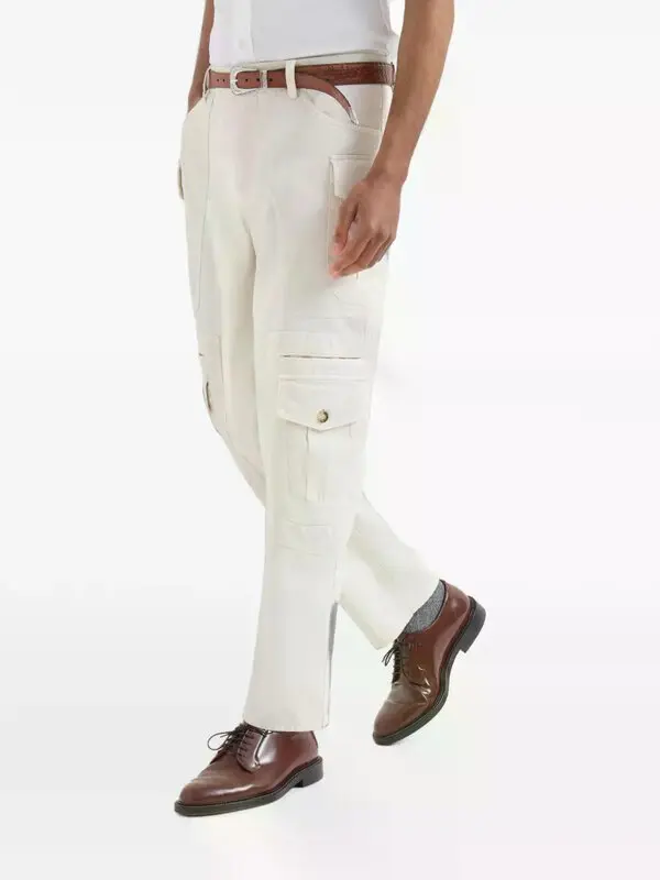 Brunello Cucinelli Peached Cotton Gabardine Explorer Trousers