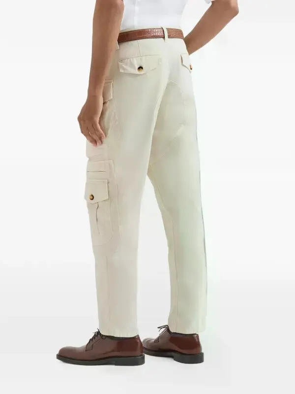 Brunello Cucinelli Peached Cotton Gabardine Explorer Trousers