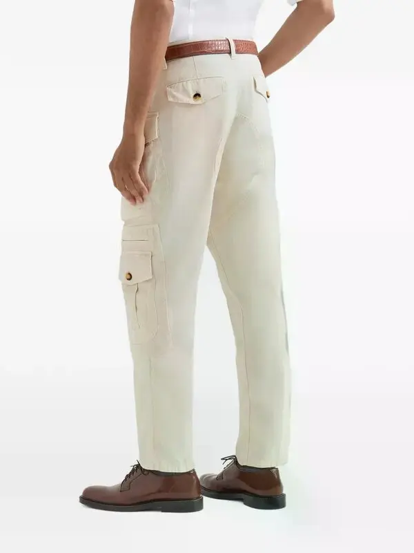 Brunello Cucinelli Peached Cotton Gabardine Explorer Trousers