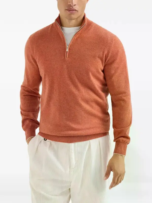 Brunello Cucinelli Cashmere Sweater With Half-zip