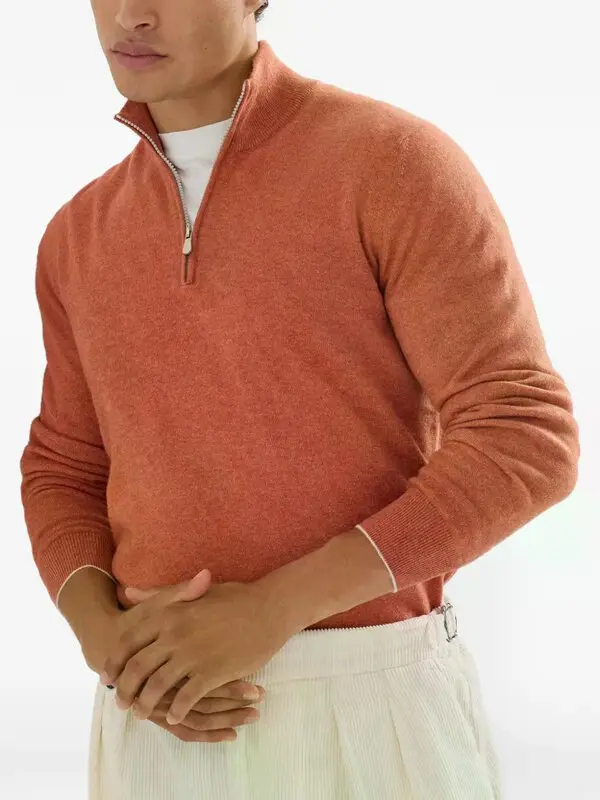 Brunello Cucinelli Cashmere Sweater With Half-zip
