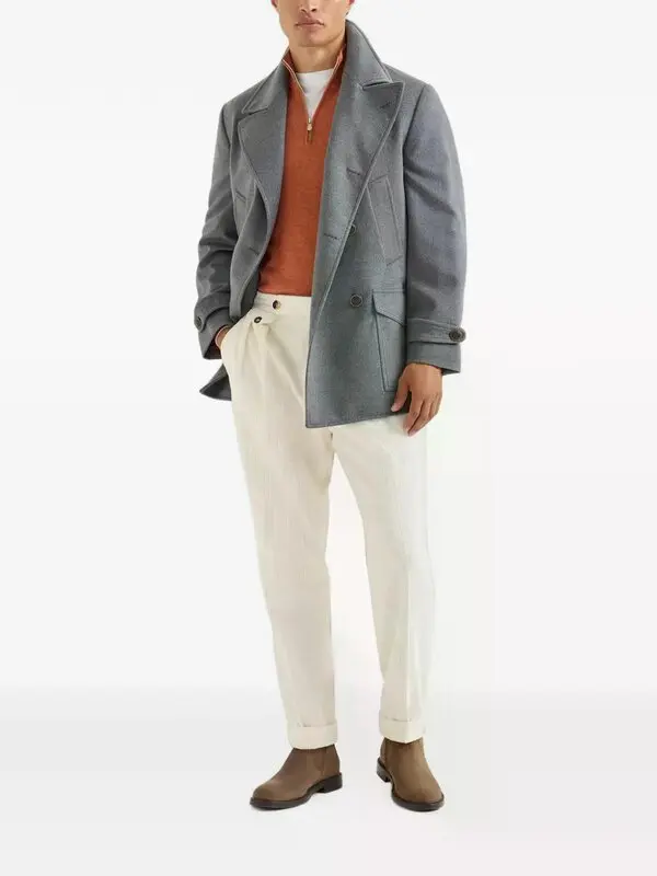 Brunello Cucinelli Cashmere Half-zip Sweater - Orange