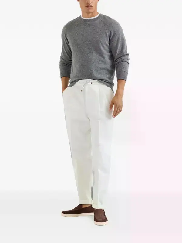 Brunello Cucinelli Chevron-effect Suede Loafer Sneakers