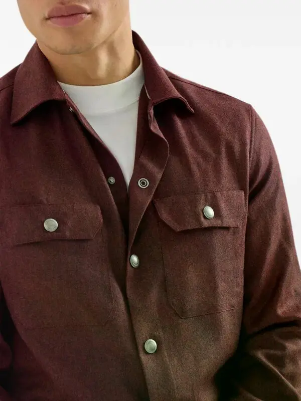 Brunello Cucinelli Flannel Chest-pockets Shirt Jacket