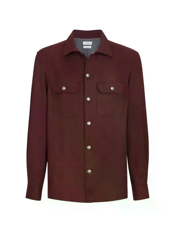 Brunello Cucinelli Flannel Chest-pockets Shirt Jacket
