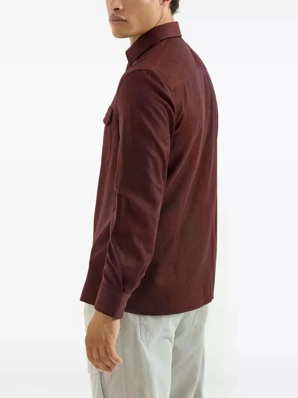 Brunello Cucinelli Flannel Chest-pockets Shirt Jacket - Red