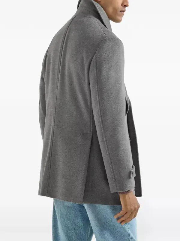 Brunello Cucinelli Virgin Wool Cloth Four-pocket Pea Coat