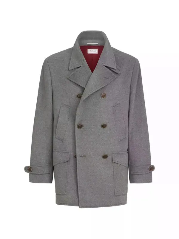 Brunello Cucinelli Virgin Wool Cloth Four-pocket Pea Coat