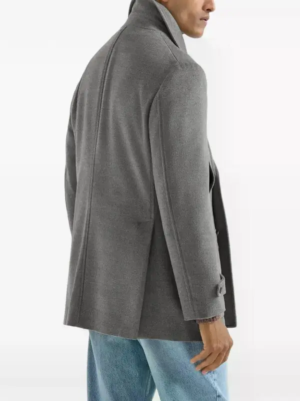 Brunello Cucinelli Virgin Wool Cloth Four-pocket Pea Coat
