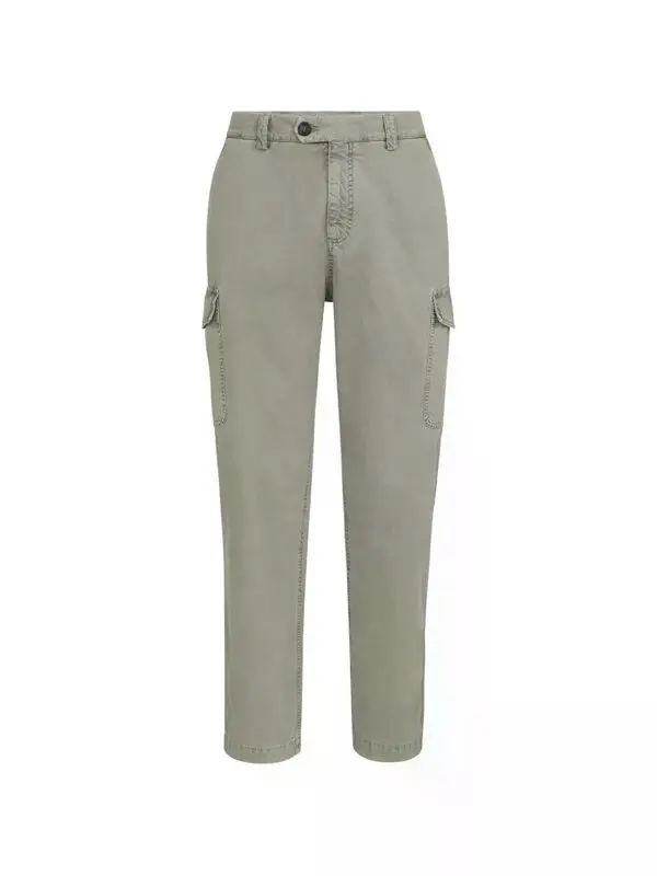 Brunello Cucinelli Peached Cotton Gabardine Trousers With Cargo Pockets
