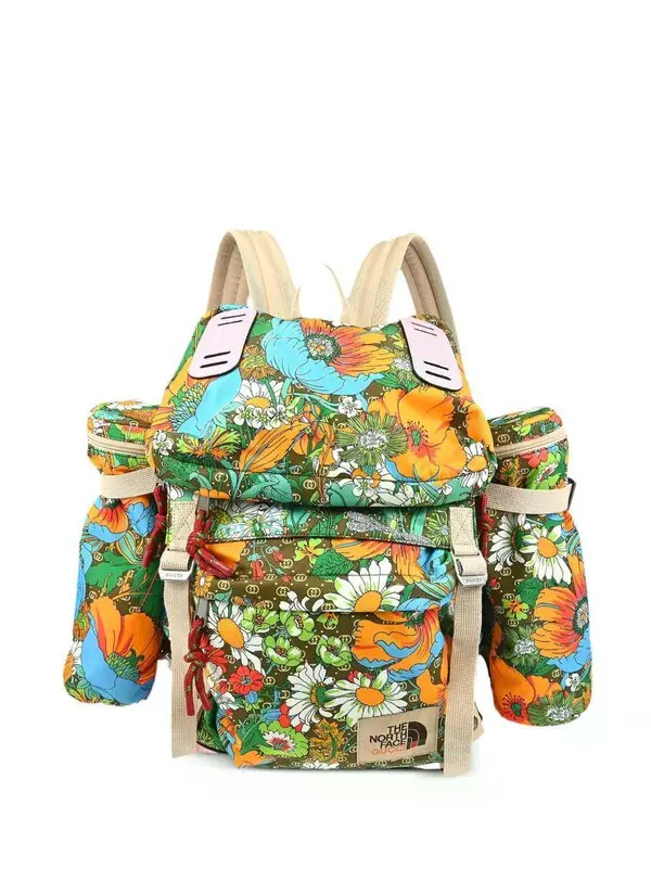Gucci X The North Face 2010-2020s Floral-print Backpack - Green