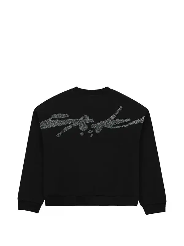 SP5DER Rhinestone-embellished Spider-motif Sweatshirt
