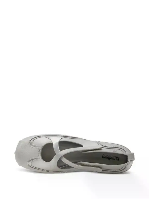 Melissa Aira Ballet Flats With Touch-strap Fastening - Grey