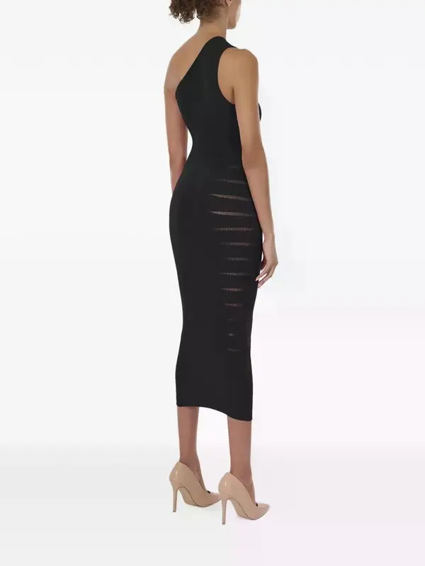 Wolford Cutout One-shoulder Midi Dress - Black