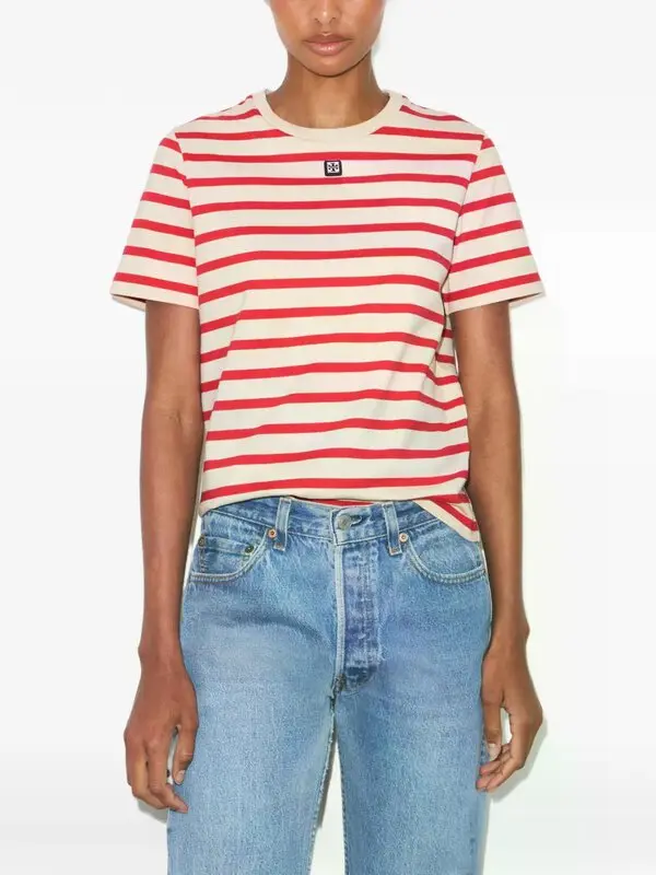 Tory Burch Striped Cotton T-shirt