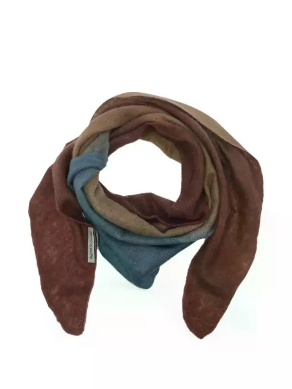 MIRROR IN THE SKY Degrade-effect Open-knit Scarf