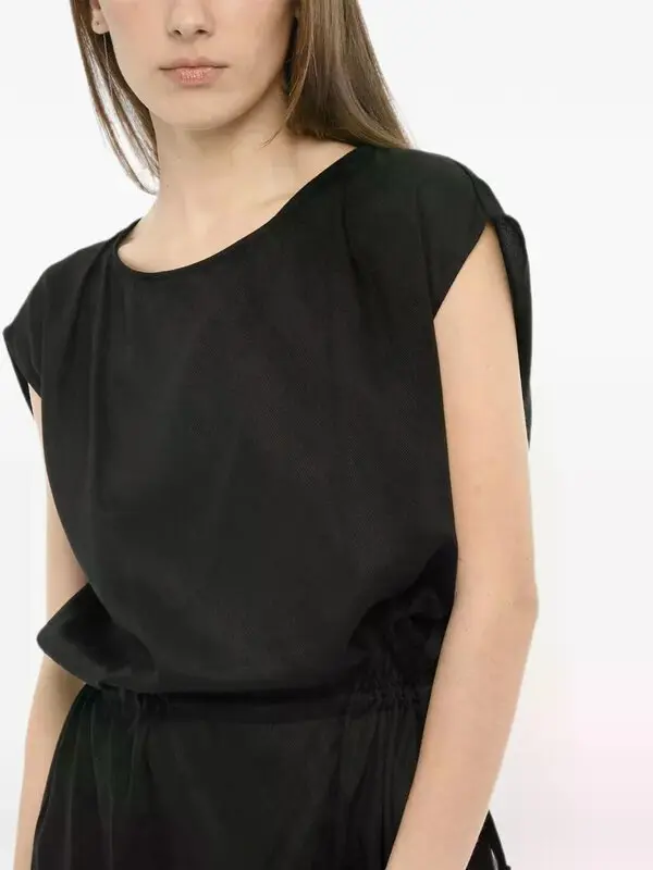 Woolrich Twill Drawstring Waist Midi Dress