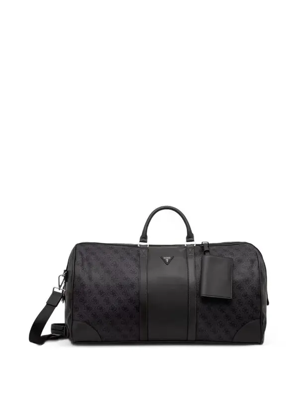 Guess Milano Monogram-print Logo-plaque Holdall - Black