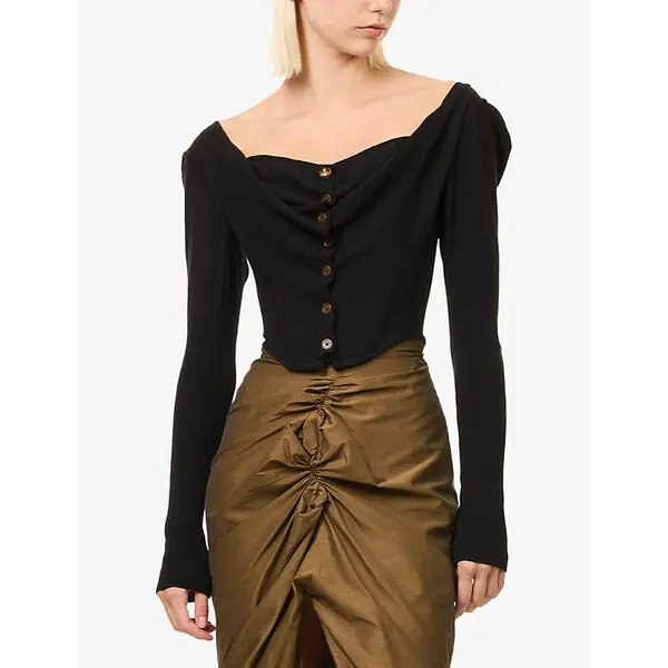 VIVIENNE WESTWOOD Bea Corset Cotton-and-cashmere Cardigan