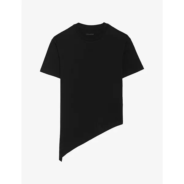 Zadig&Voltaire Edda Brand-embellished Cotton-jersey T-shirt - Black