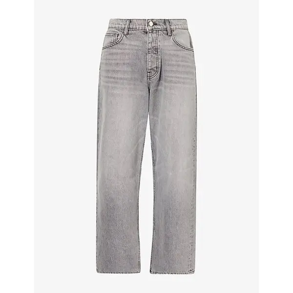 NAHMIAS Wash Baggy Wide-leg Denim Jeans - Grey