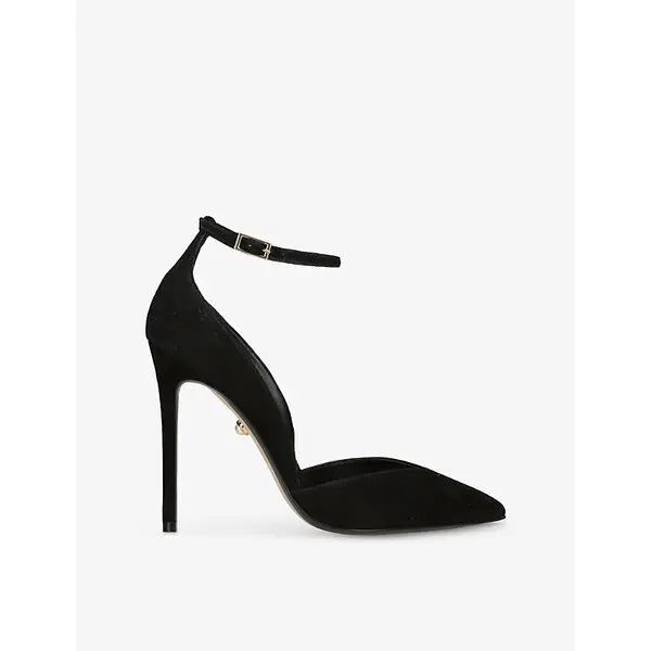 ALEVI MILANO Camilla 110 Suede Heeled Courts - Black