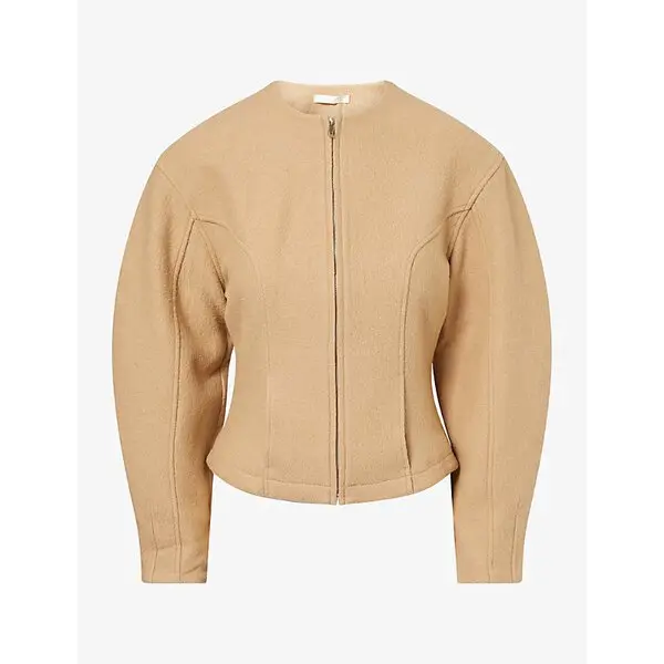 BELLE ANNA Summit Slip-pocket Wool Jacket - Beige