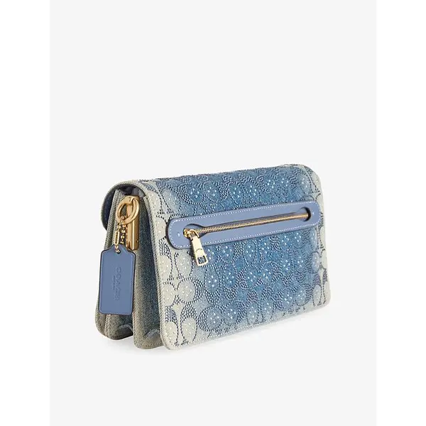 COACH Crystal Signature 26 Shoulder Bag