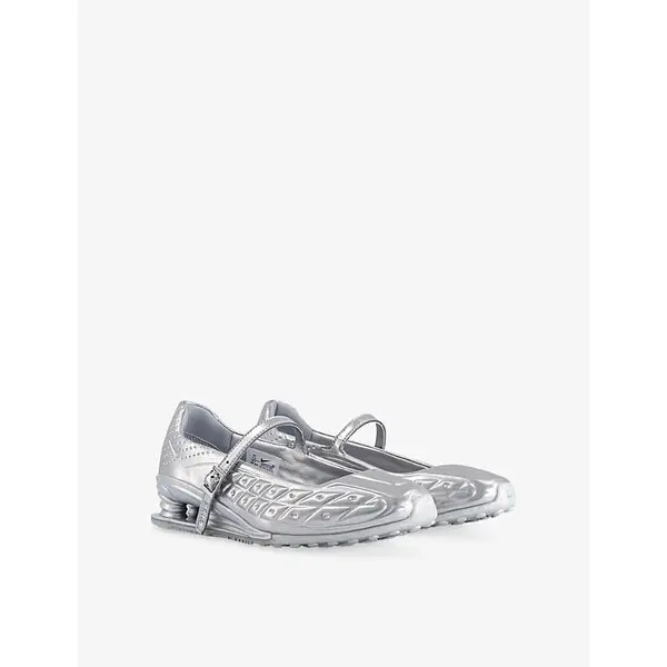 Nike Shox Calistra Woven Mary Jane Trainers - Metallic Silver Metallic