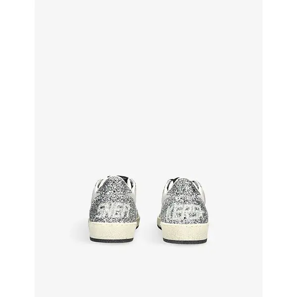 GOLDEN GOOSE Ballstar Glitter And Suede Trainers
