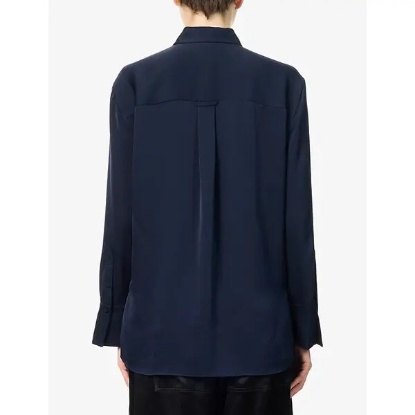 Veronica Beard Lloyd Relaxed-fit Satin Shirt