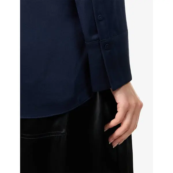 Veronica Beard Lloyd Relaxed-fit Satin Shirt