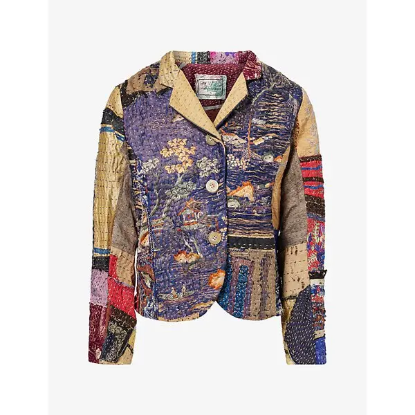 By Walid Patchwork Rawan Woven Jacket