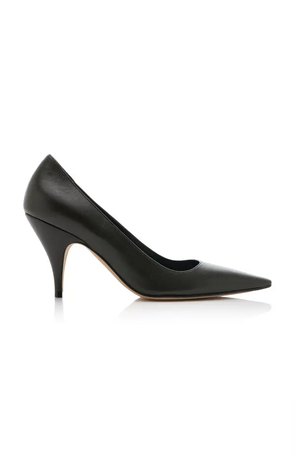 THE ROW Liisa Three Leather Pumps - Green