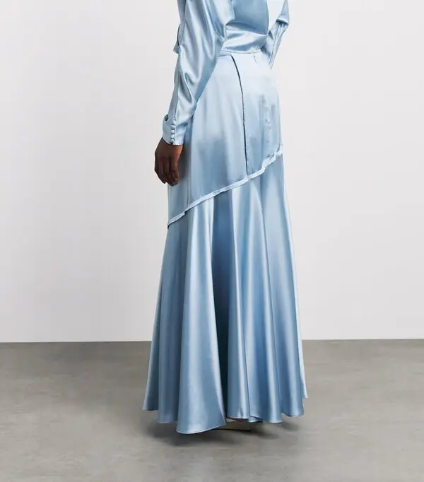 GANNI Satin Maxi Skirt