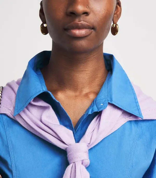 GANNI Stretch-cotton Mini Shirt Dress