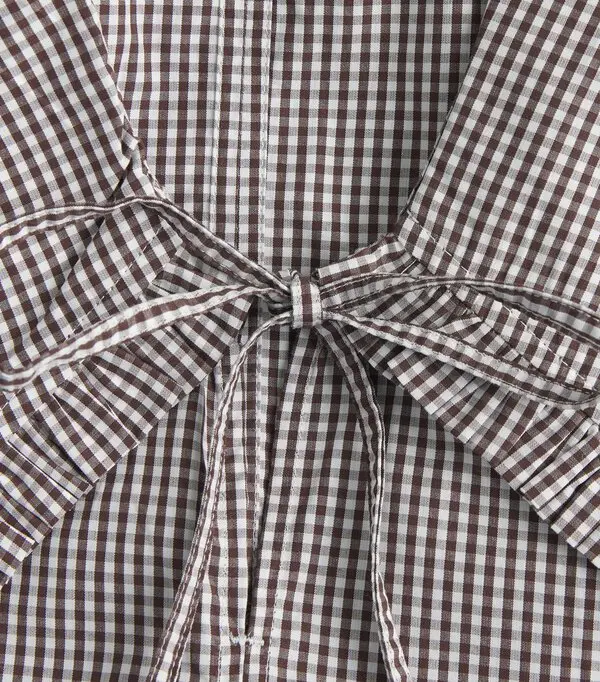 GANNI Cotton Gingham Midi Dress